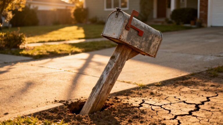when to replace a leaning mailbox post before summer heat sets in
